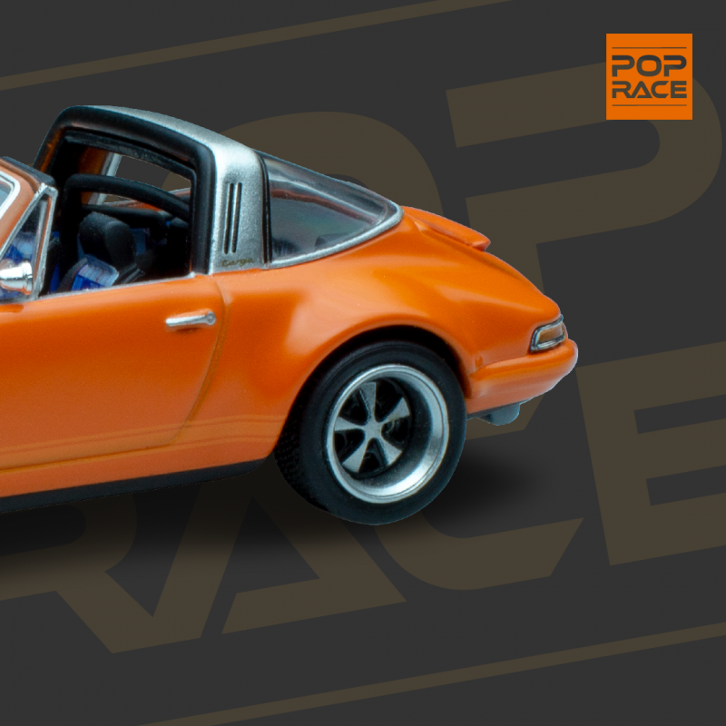 POP RACE - 1/64 - PORSCHE SINGER TARGA - ORANGE