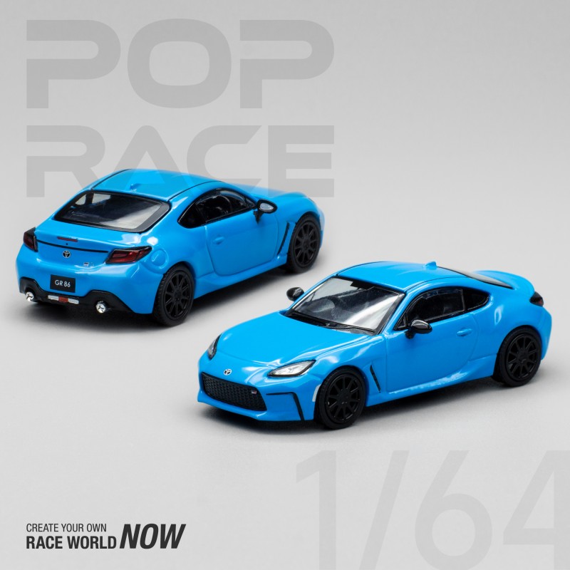 POP RACE - 1/64 - TOYOTA GR86 NEPTUNE BLUE