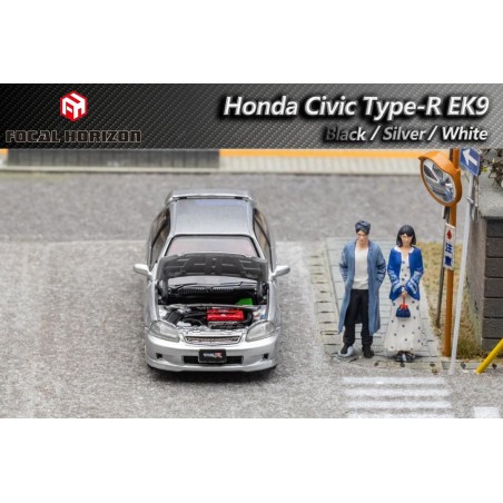 FOCAL HORIZON - 1/64 - HONDA CIVIC TYPE-R EK9 - SILVER
