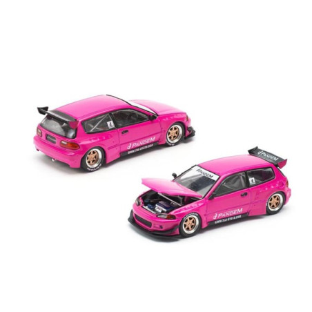 POP RACE X ENIGMA - 1/64 - PANDEM CIVIC EG6 CIVIC 5TH GENERATION MK5 - PINK